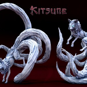 Kitsune Mini Monster Mayhem Dynasty of the Wild RESIN Fantasy Dnd RPG ...