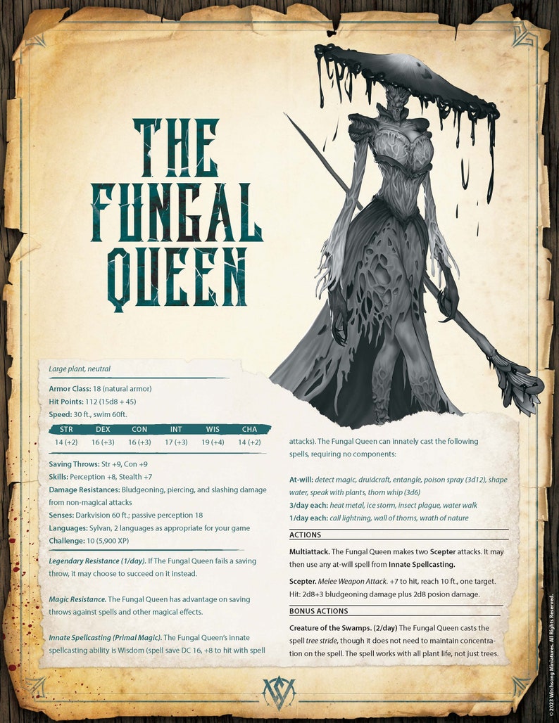 The Fungal Queen | Witchsong | Fey | Fantasy | Horror | RPG | Gaming ...
