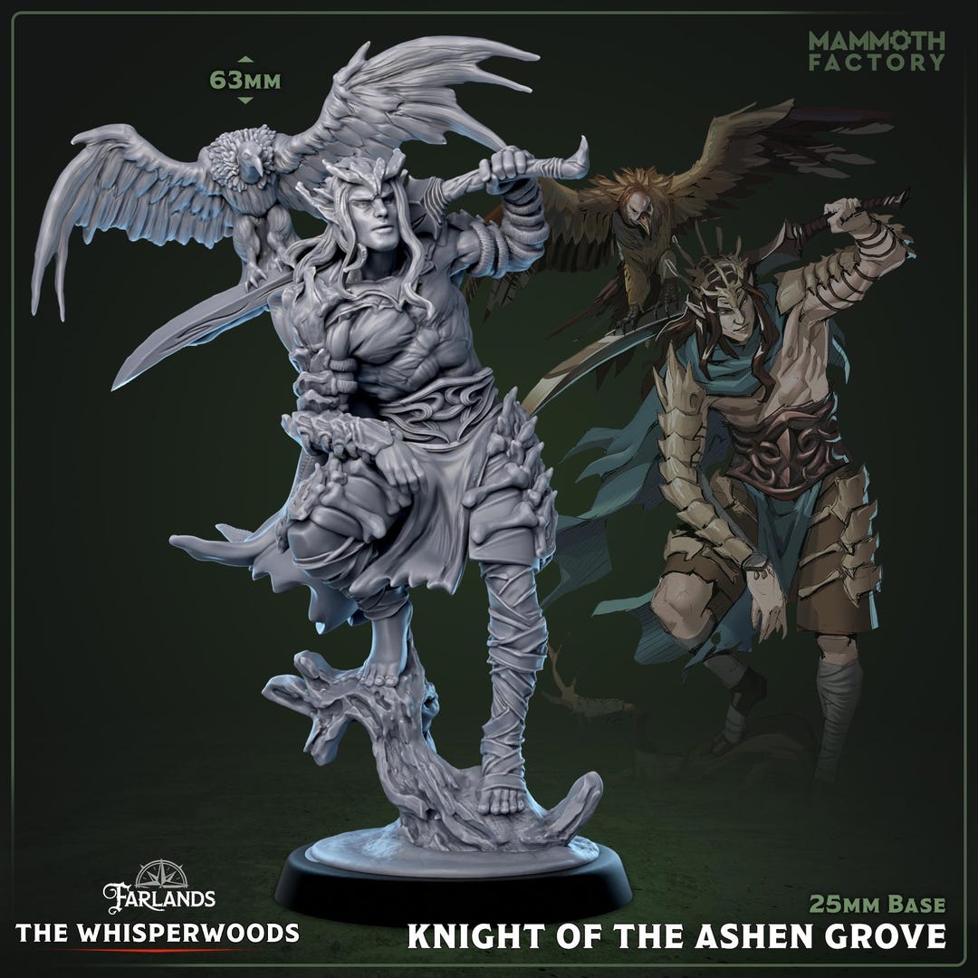 Knight of the Ashen Grove | Mammoth Factory | the Whisperwood | RESIN ...