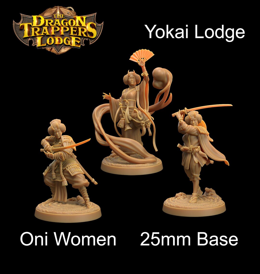 Oni Women Dragon Trappers Lodge Yokai Lodge RESIN Fantasy Dnd RPG ...