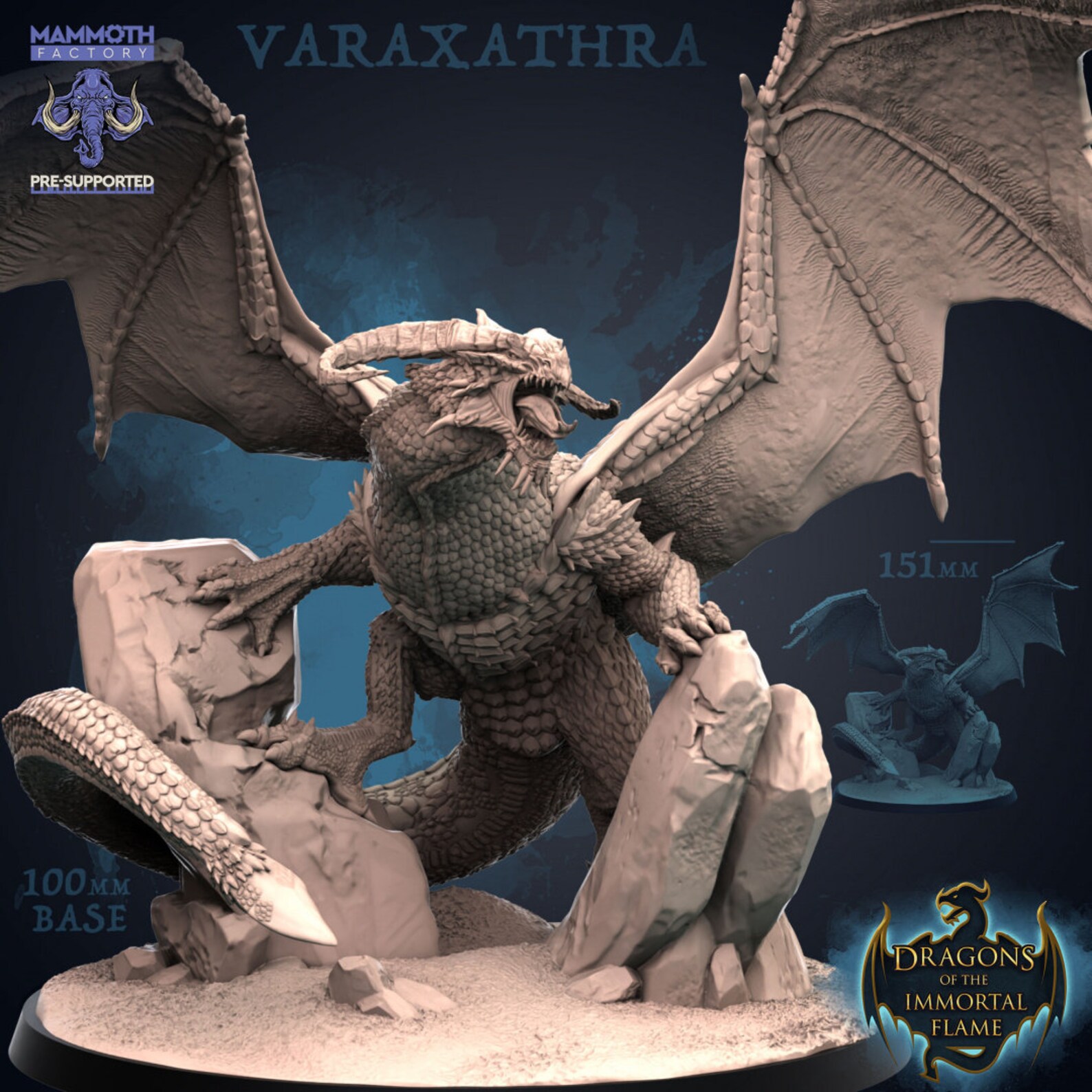 Varaxathra Ancient Solar Dragon Mammoth Factory Dragons - Etsy