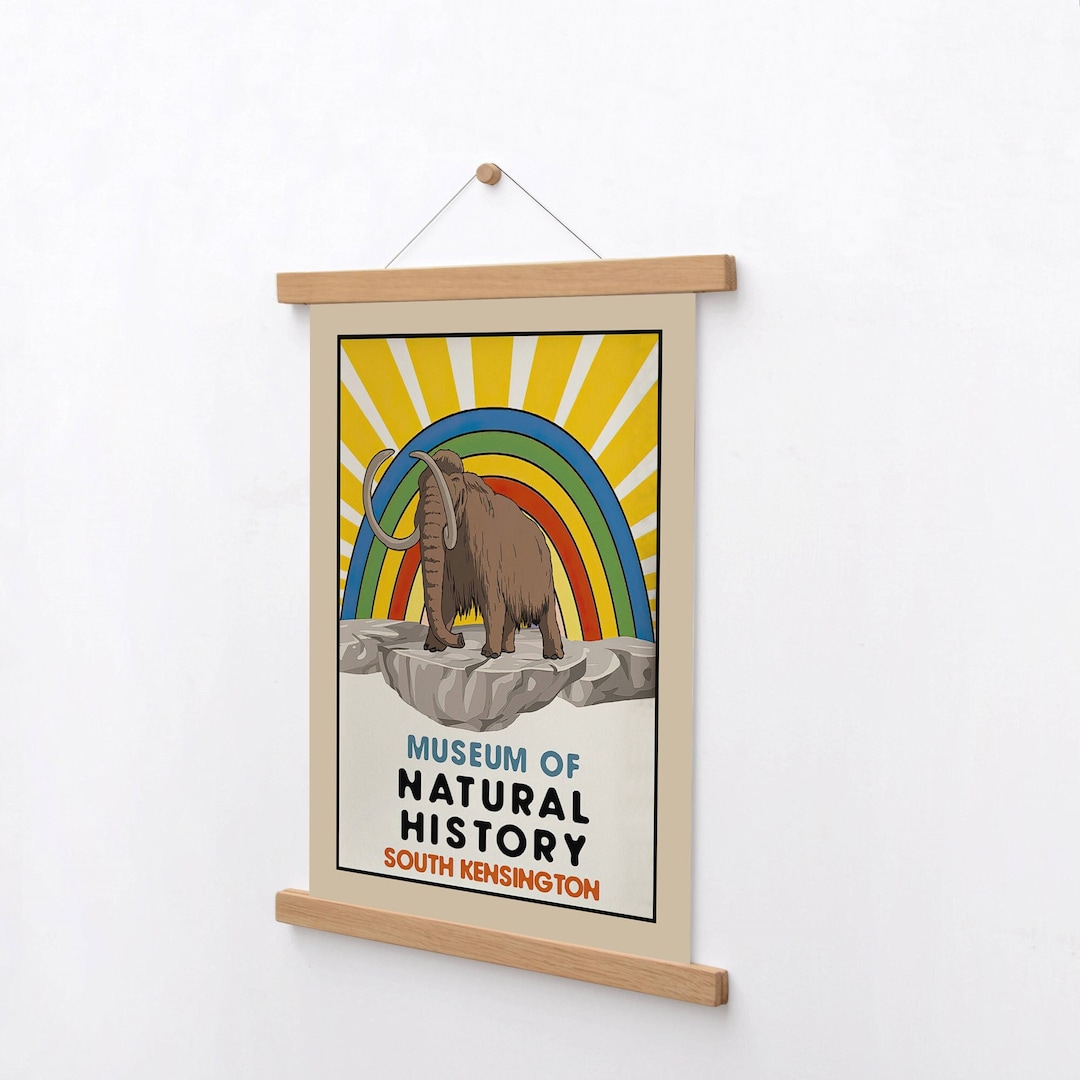 Retro Natural History Museum Poster Print, South Kensington London ...