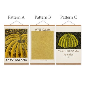 Yayoi Kusama Pumpkin Exhibition Poster, Abstract Wall Decor, Framed Art ...