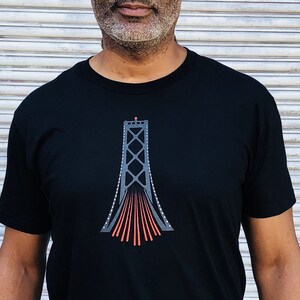 San Francisco Oakland Bay Bridge at Night T-shirt - Etsy