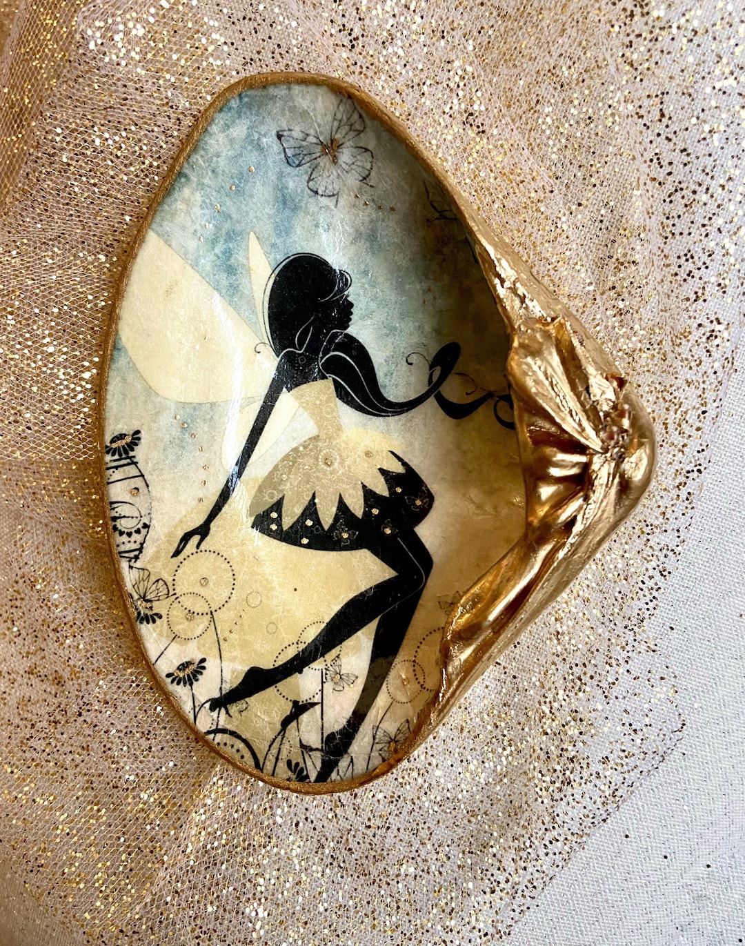 Tan Fairy Shell Dish - Etsy