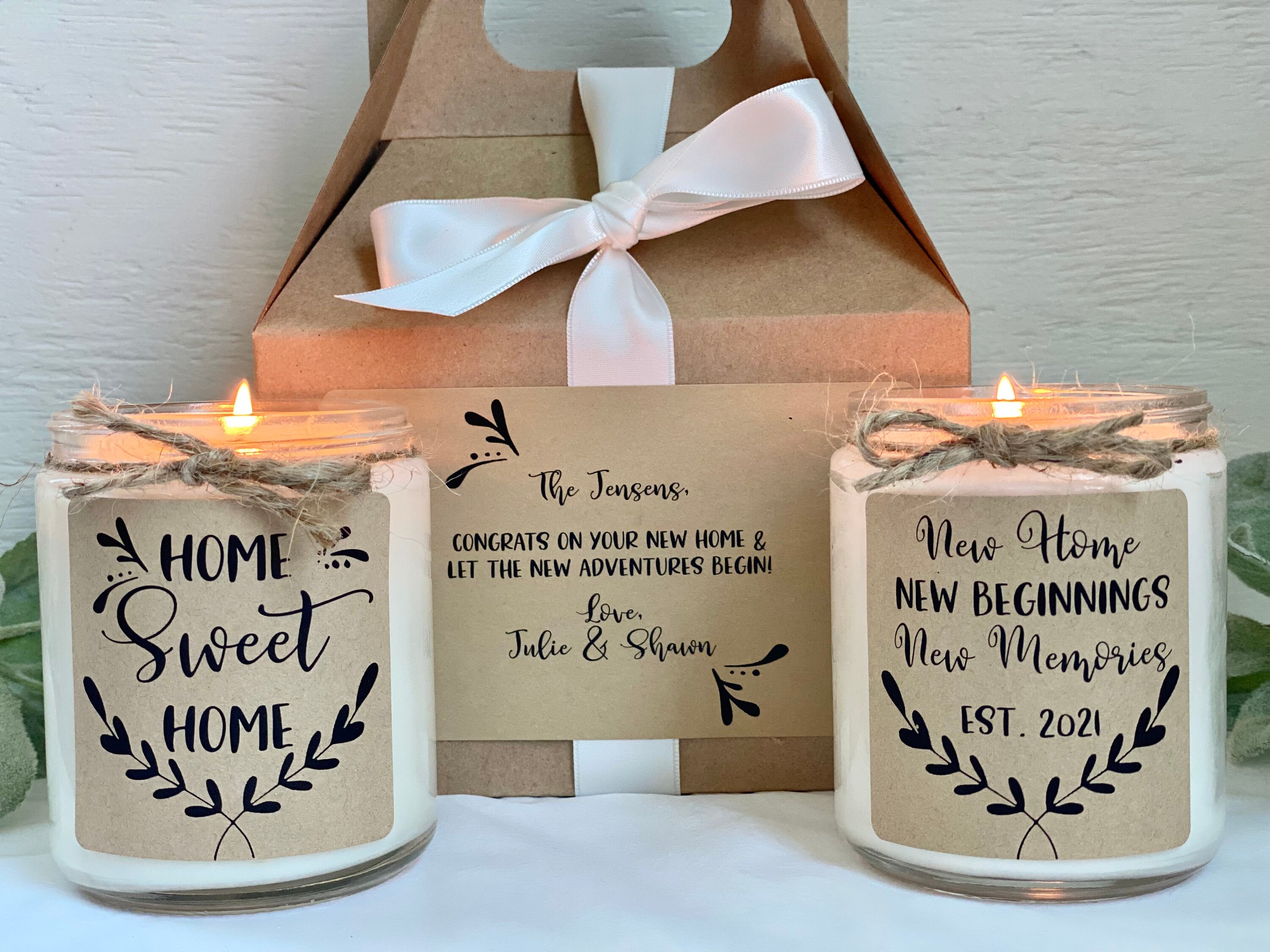 First Home Candle Set for Couple, Couples Housewarming Gift, New Home ...