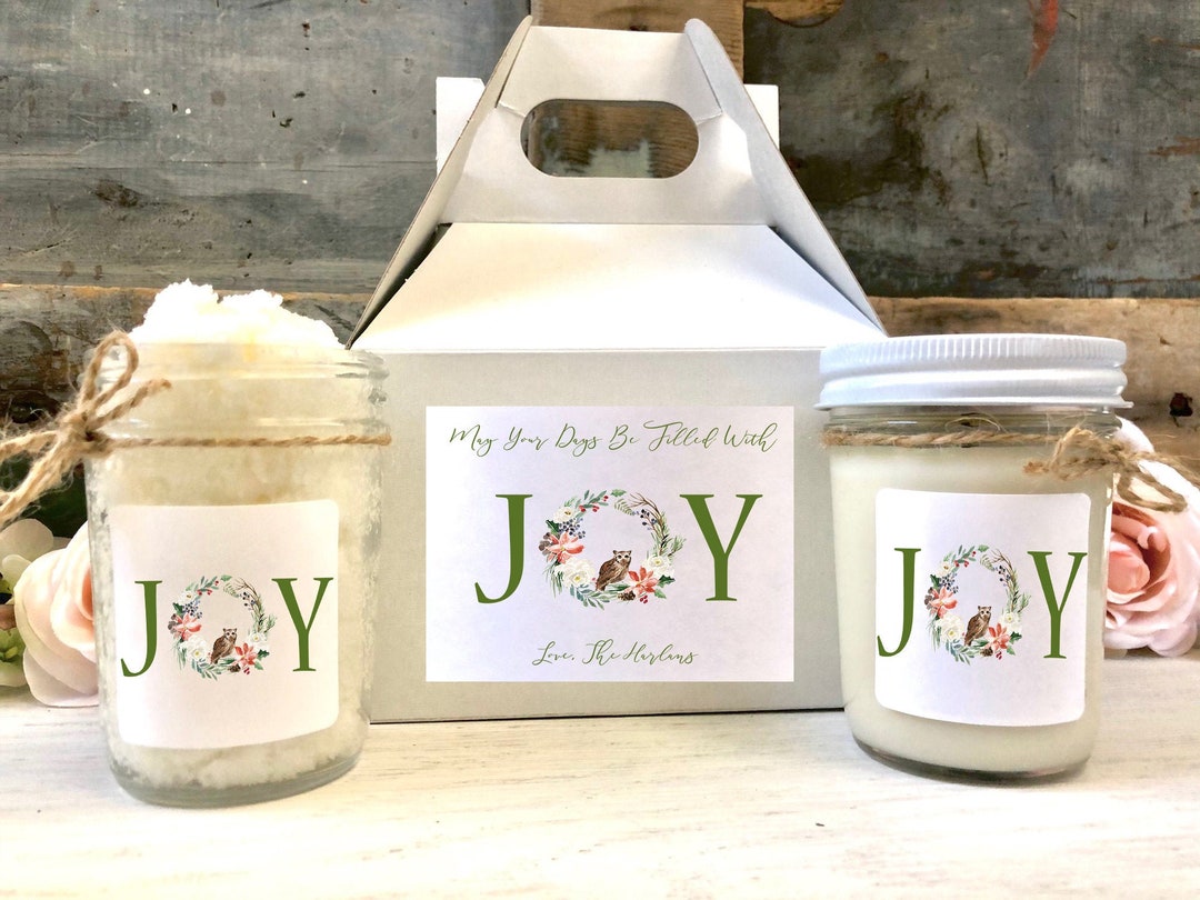 Joy Christmas Gift Box, Holiday Gift Idea, Spa Gift Set, Organic Sugar ...