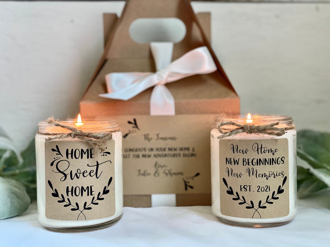 First Home Candle Set for Couple, Couples Housewarming Gift, New Home ...