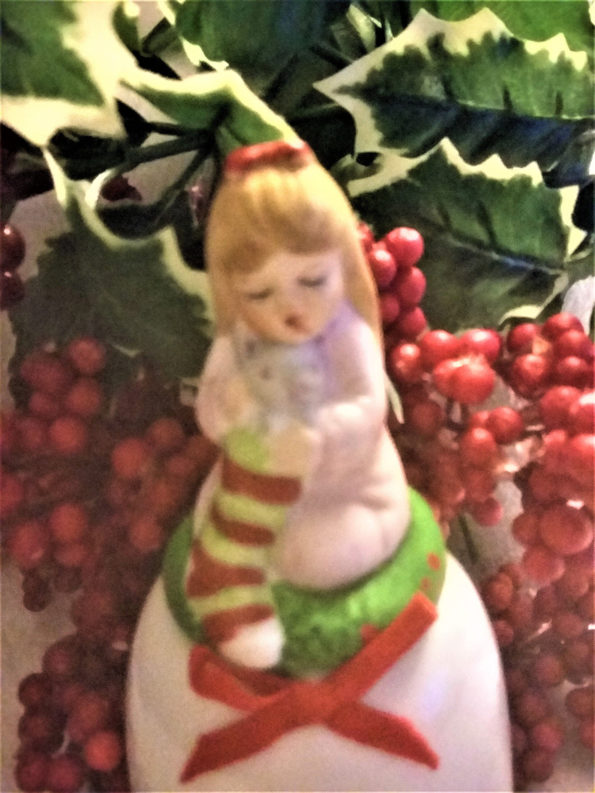 Vintage Porcelain Bell Oh Santa Just What I Wanted | Etsy