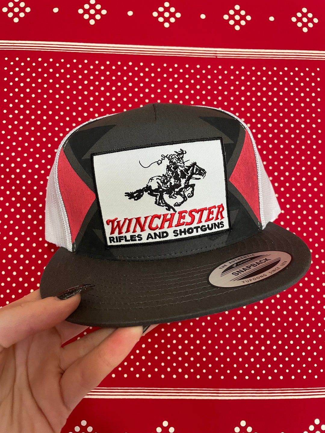 WINCHESTER Patched & Painted Trucker Hat - Etsy