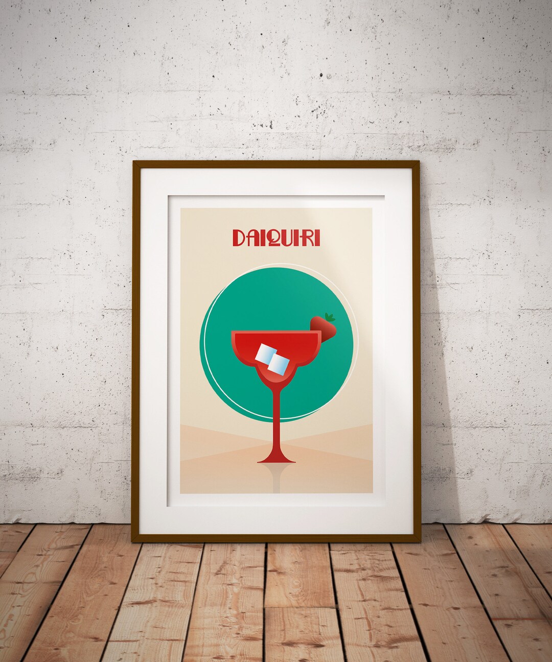 Strawberry Daiquiri Poster Cocktail Print Daiquiri Print - Etsy