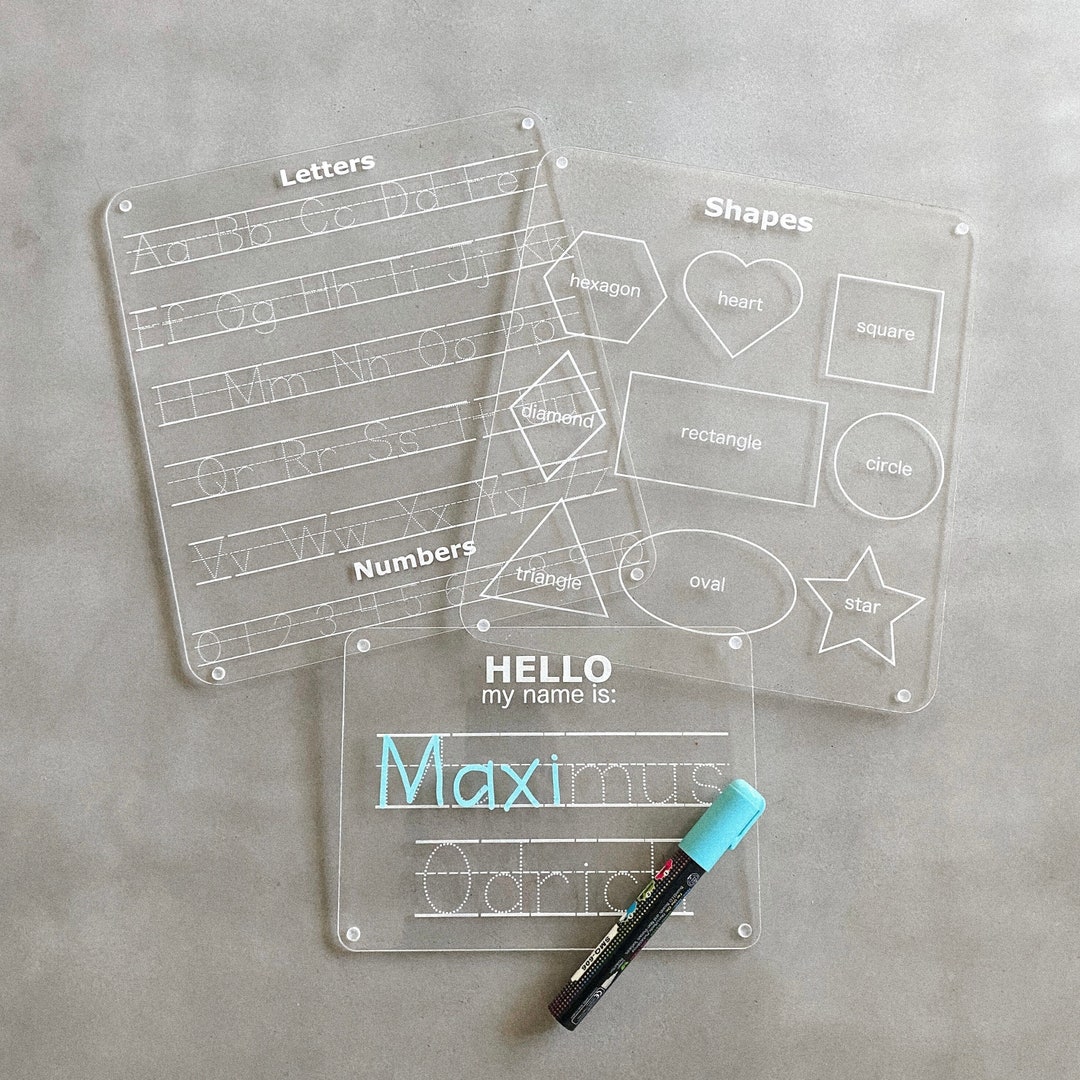Name Tracing Board Trace Boards Acrylic Tracing Board Letter Practice ...