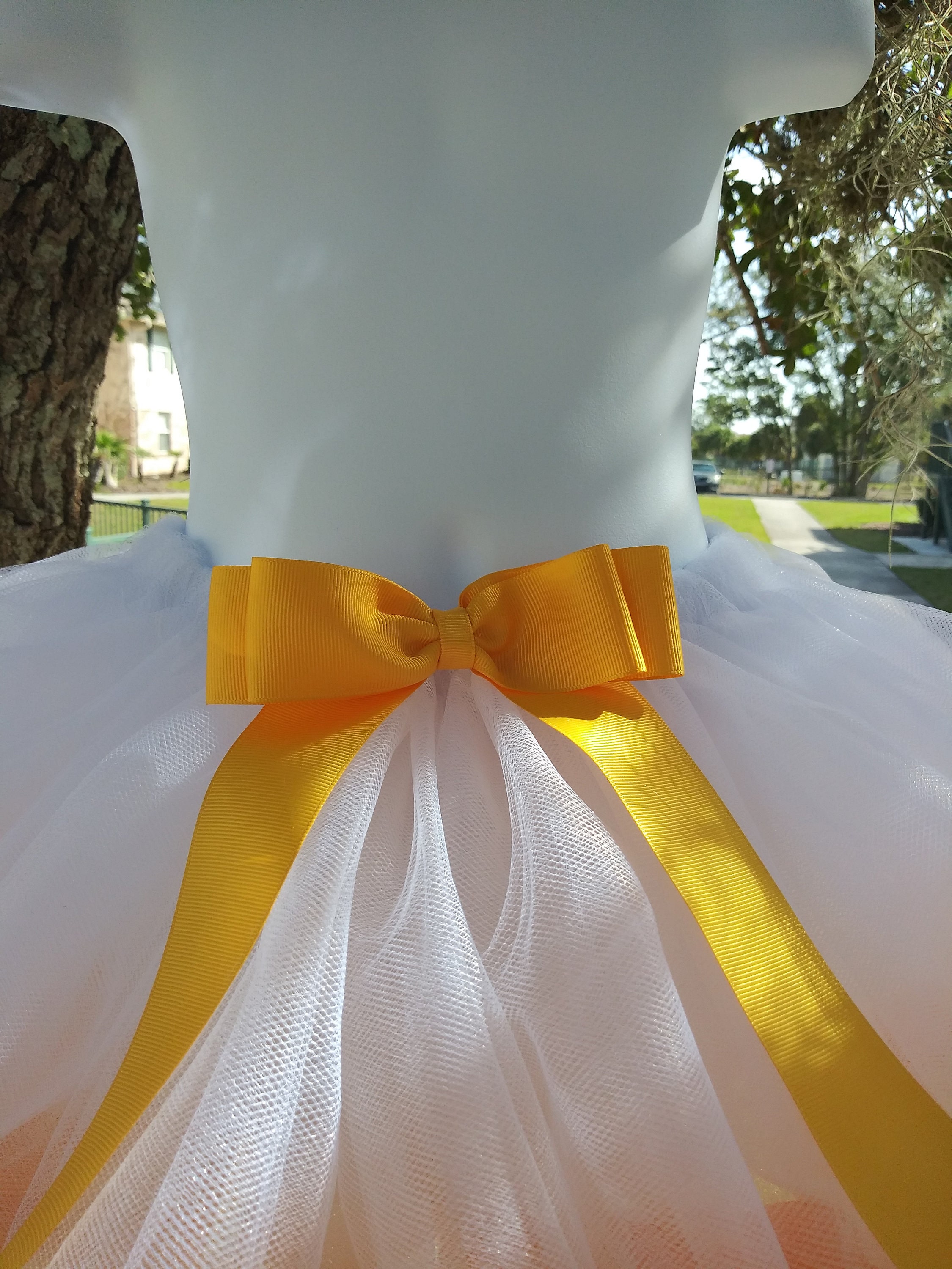 Tutus for girls White and Yellow Tutu First 1st 2nd 3rd 4th | Etsy