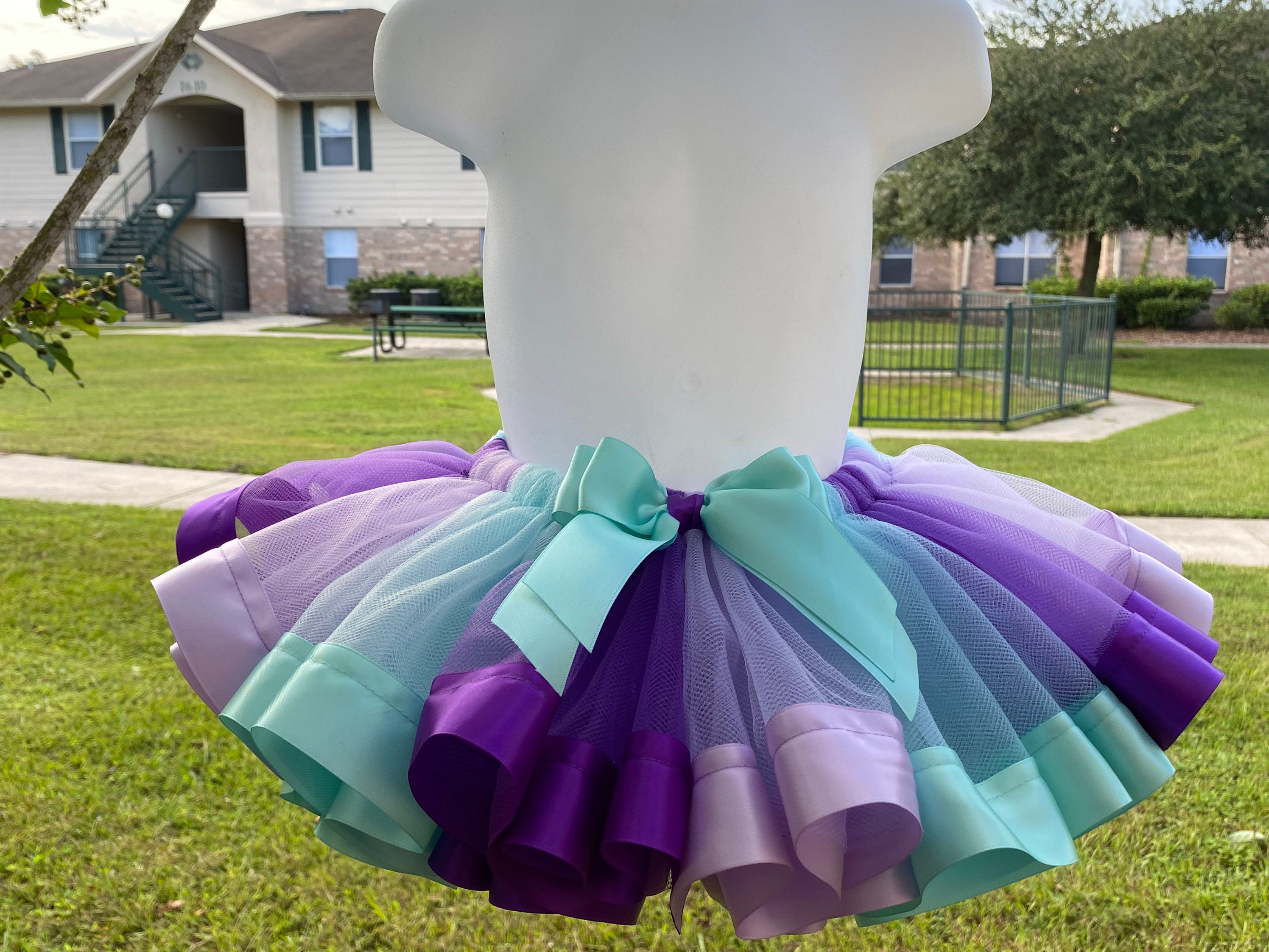 Mermaid Tutu Mermaid Birthday Tuturainbow Tutu Multicolor - Etsy