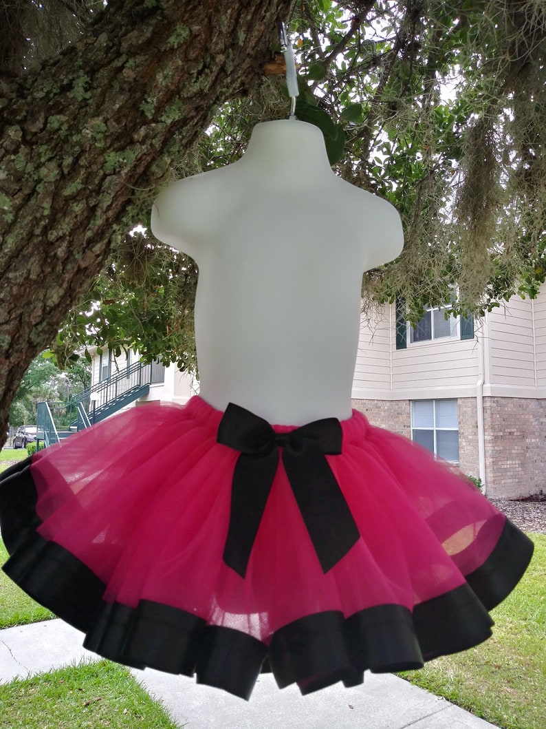 Tutus for Girls Fuchsia and Black Princess Birthday Tutu - Etsy
