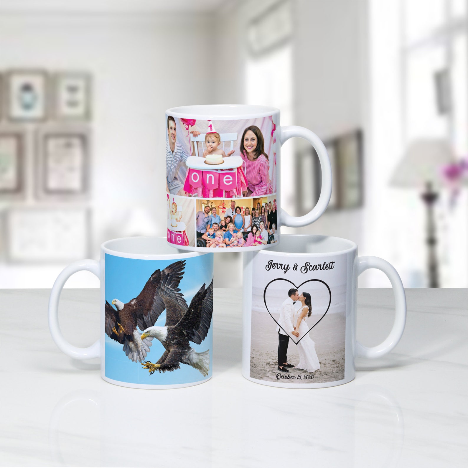 Multiple Bulk Mugs 11oz Photo Mug. Custom Picture Coffee - Etsy