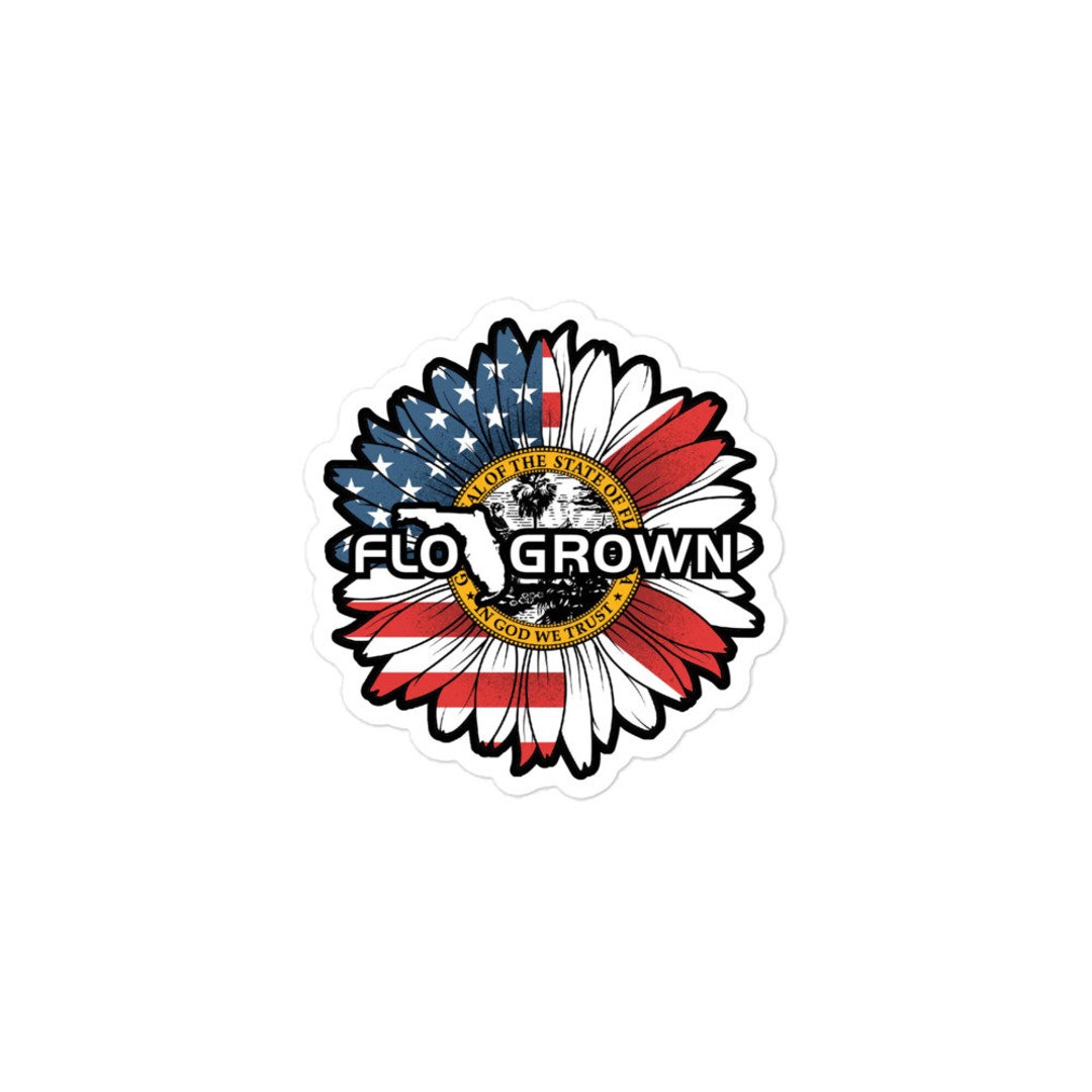 Flo Grown American Flag Flower Sticker - Etsy