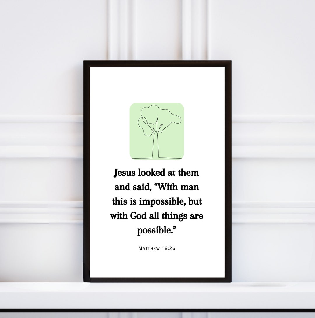Christian Wall Art, Bible Verse Print, Christian Home Decor, Minimalist ...