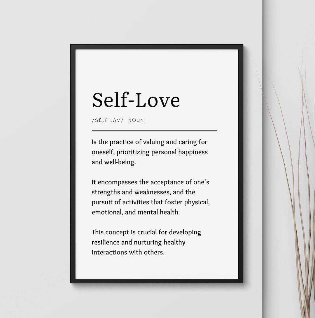 Self Love Wall Art, Inspirational, Motivational, Mental Health ...