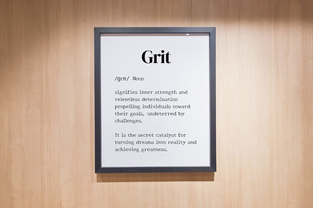 Grit Definition Wall Art Digital Download Motivational Gift - Etsy