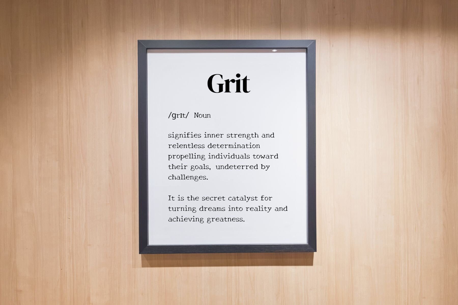 Grit Definition Wall Art Digital Download Motivational Gift - Etsy