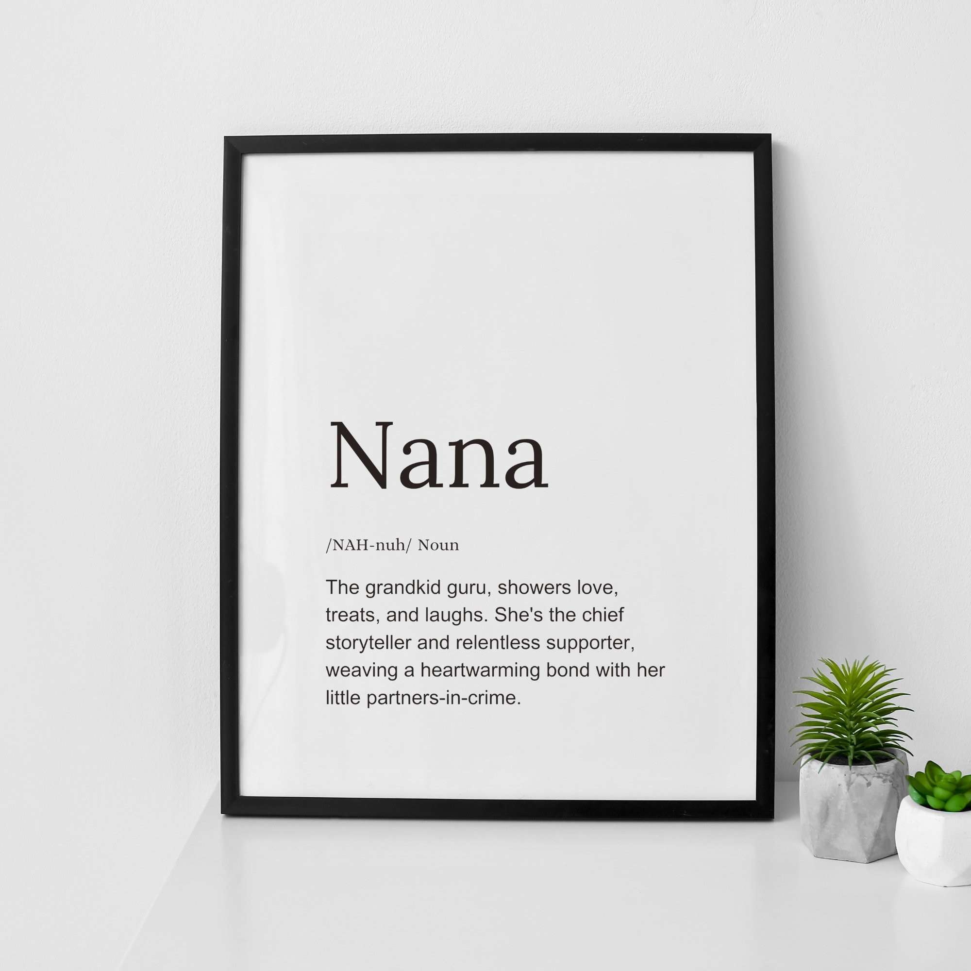 Nana Definition Wall Art, Definition Gift, Gifts for Her, Christmas ...