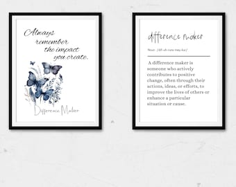 Difference Maker Definition, Printable Wall Art, Digital Download ...