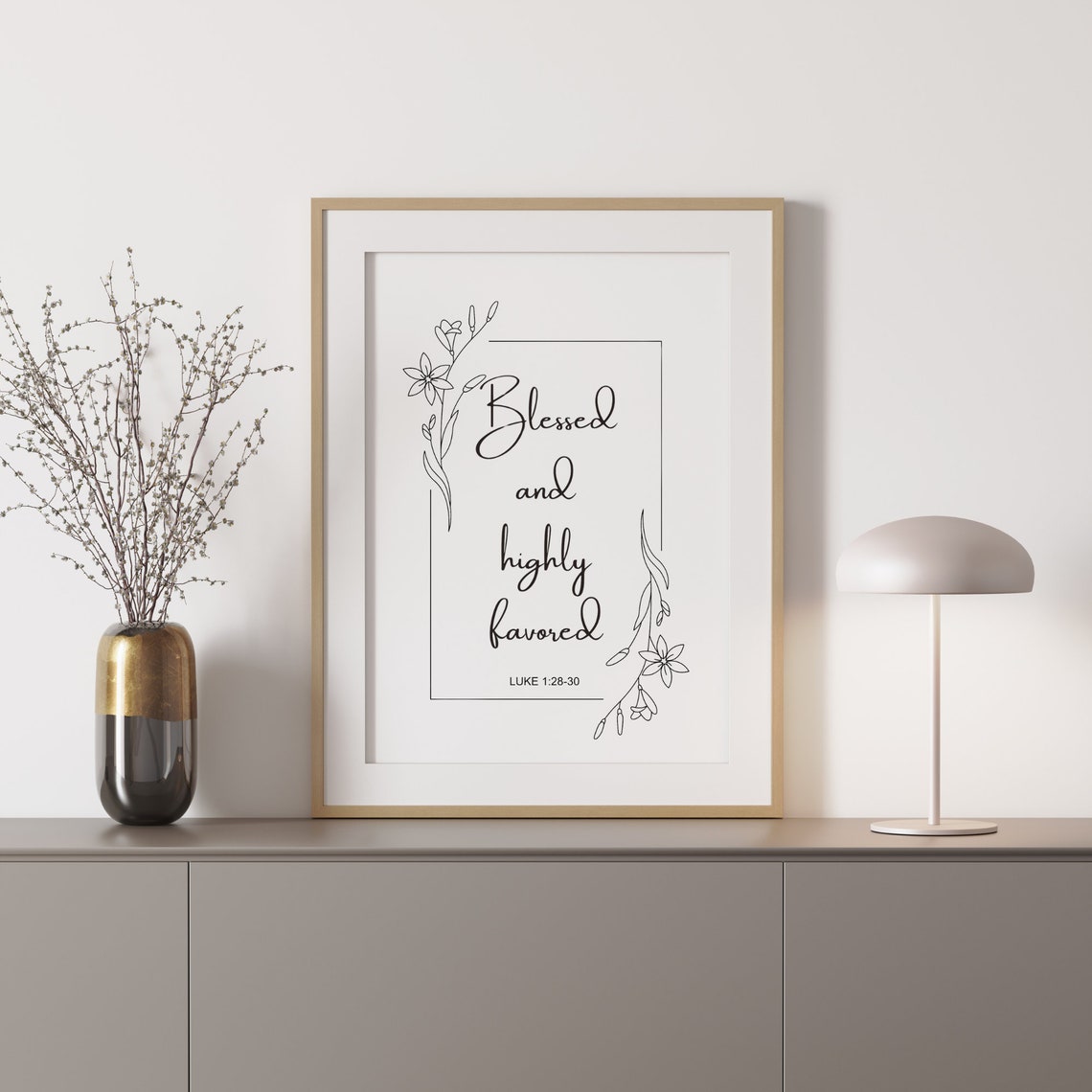 Blessed and Highly Favored Bible Verse Print Bundle (digital Download ...