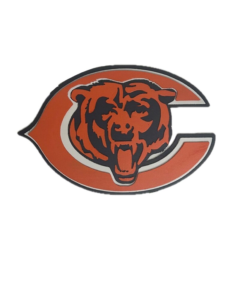 Chicago Bears Logo. Handmade Wood Sports Memorabilia. - Etsy