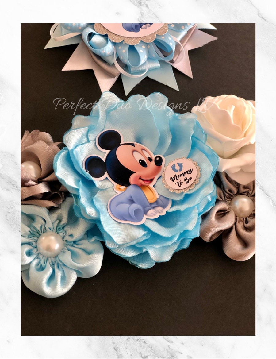 Mickey Mouse Maternity Sash, Baby Mickey Maternity Sash, Baby Shower ...
