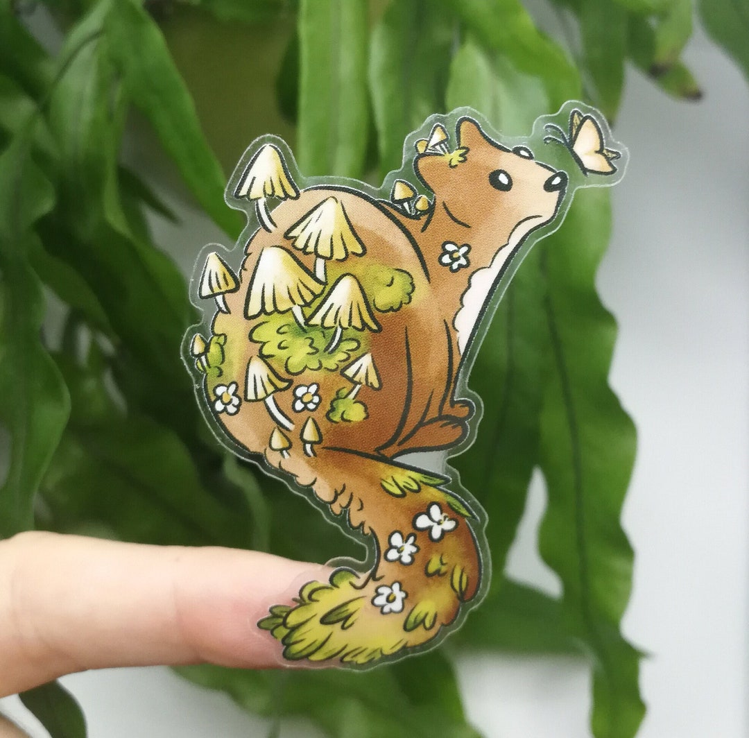 MOSS WEASEL Vinyl Sticker Transparent Glossy Waterproof - Etsy