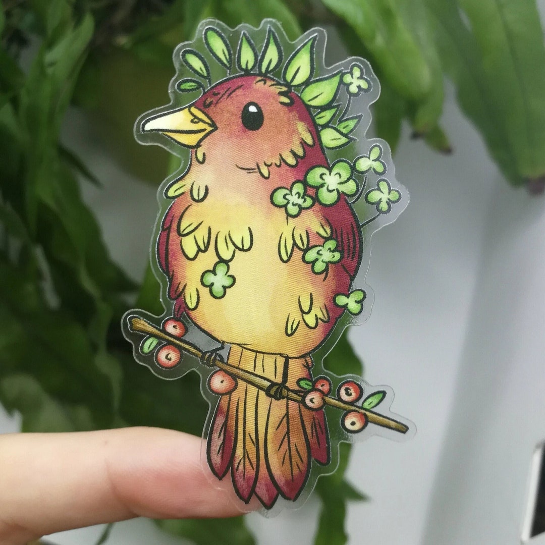 CLOVER BIRD Vinyl Sticker Transparent Glossy Waterproof Laptop Stickers ...