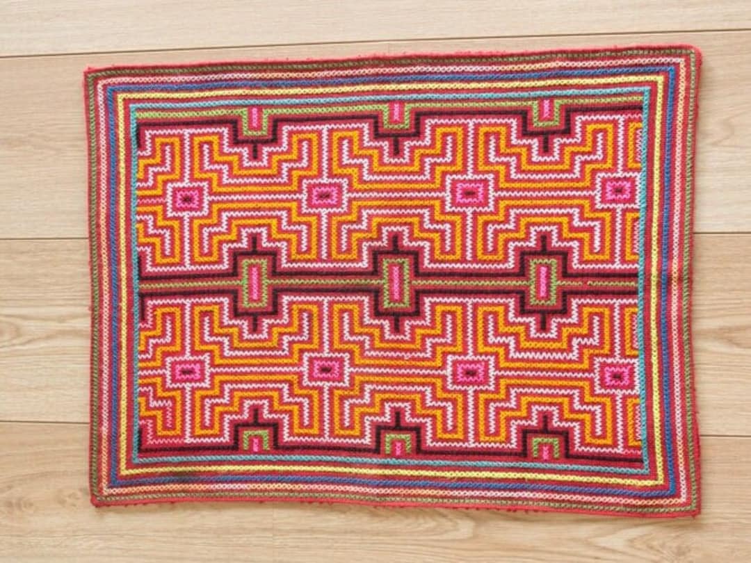 Sacred Shipibo Visionary Tapestry, Altar Cloth, Wall Hanging, Ayahuasca ...