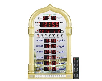 Azan Clock Large Round Wall Automatic Kaaba/kaaba Door Muslim Azan ...