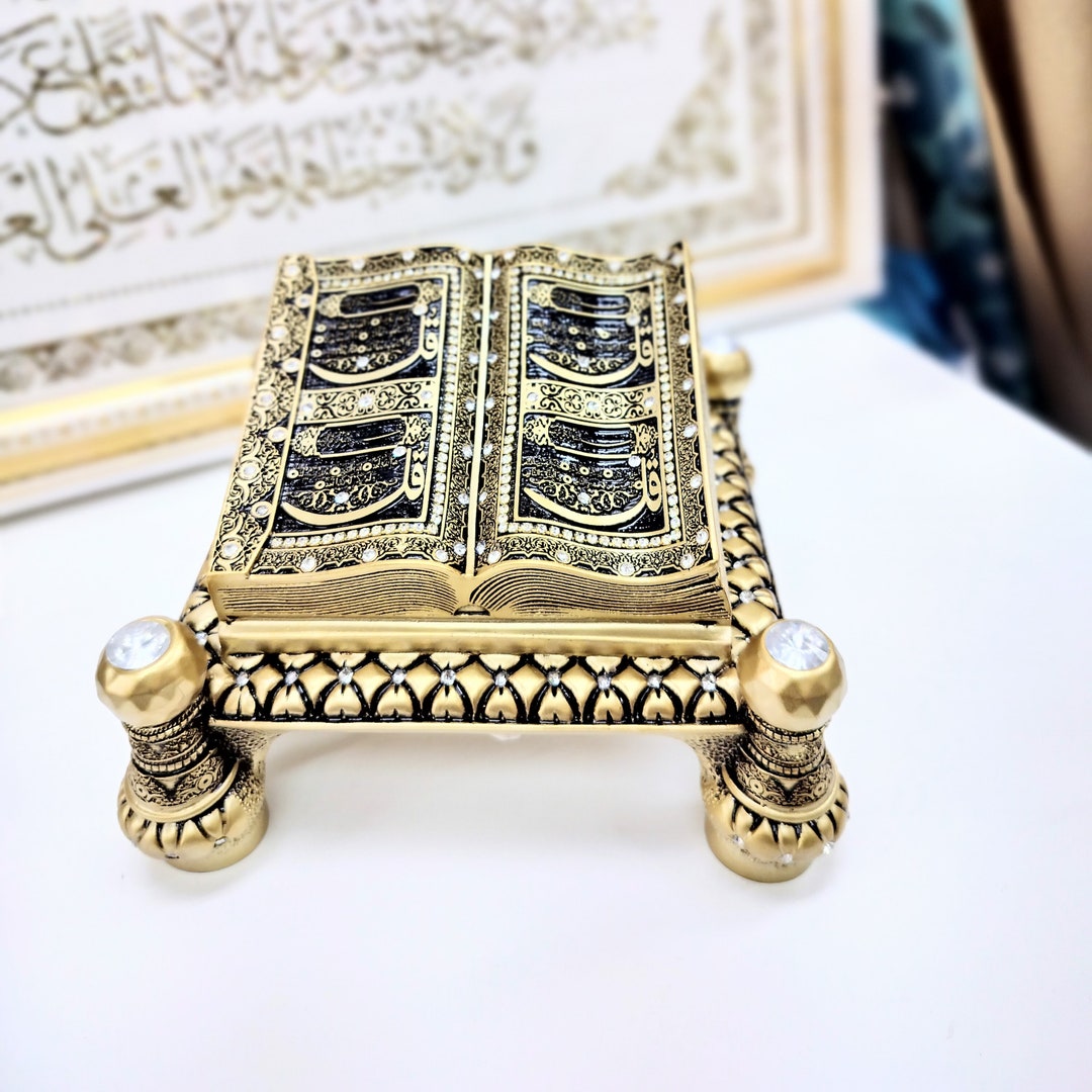 Islamic Table Decor Quran Open Book Four Qul - Etsy
