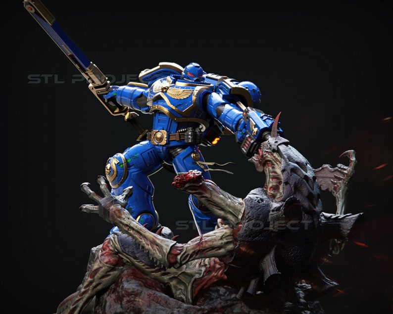 Space Marine Killing Tyranid 3D Print STL Files | Etsy
