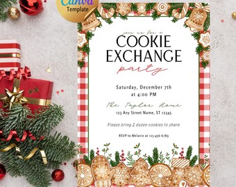 Christmas Cookie Exchange, Cookie Exchange Printables, Printable ...