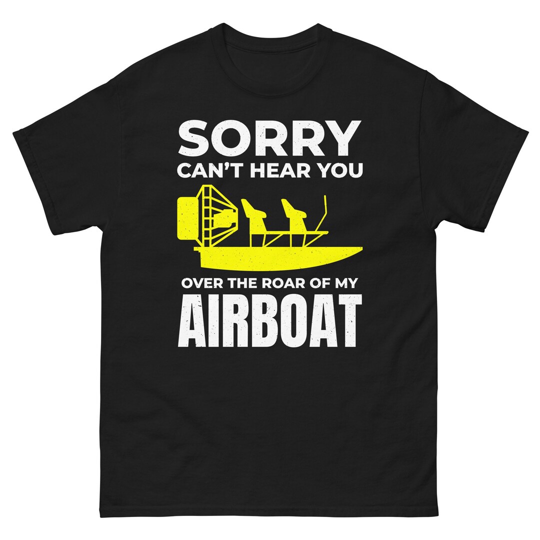 Airboat Fanboat Airboating Swamp Boat Hydroplane Speedboat Captain T ...