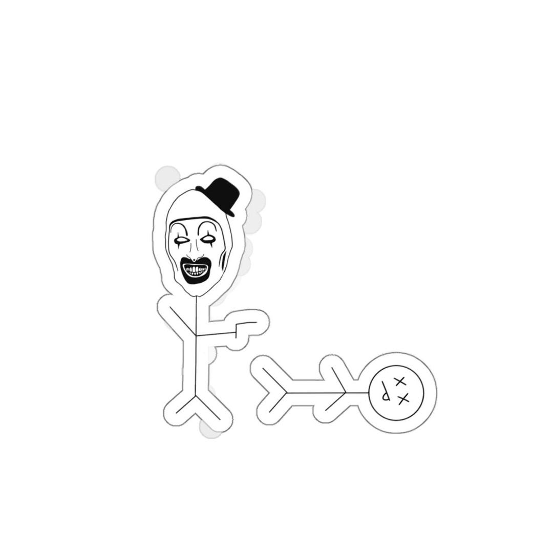 Stick Figure Art the Clown Terrifier Sticker - Etsy