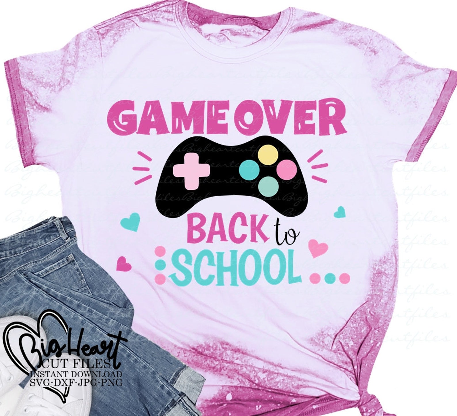 Game Over Back to School Svg, Png, Jpg, Dxf, First Day of School Svg ...