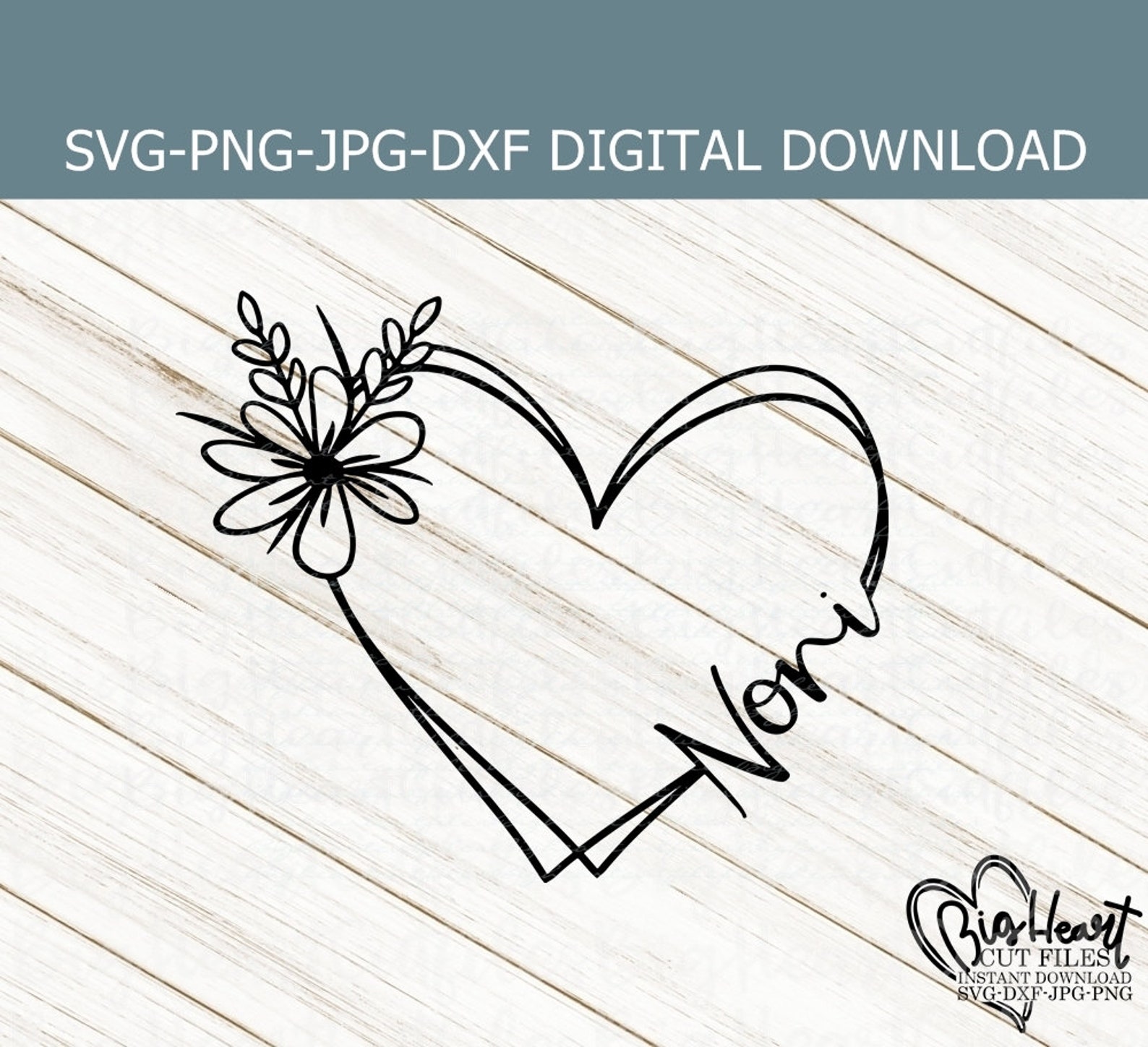 Noni Heart Svg Png Jpg Dxf Mother's Day Svg Noni Cut - Etsy