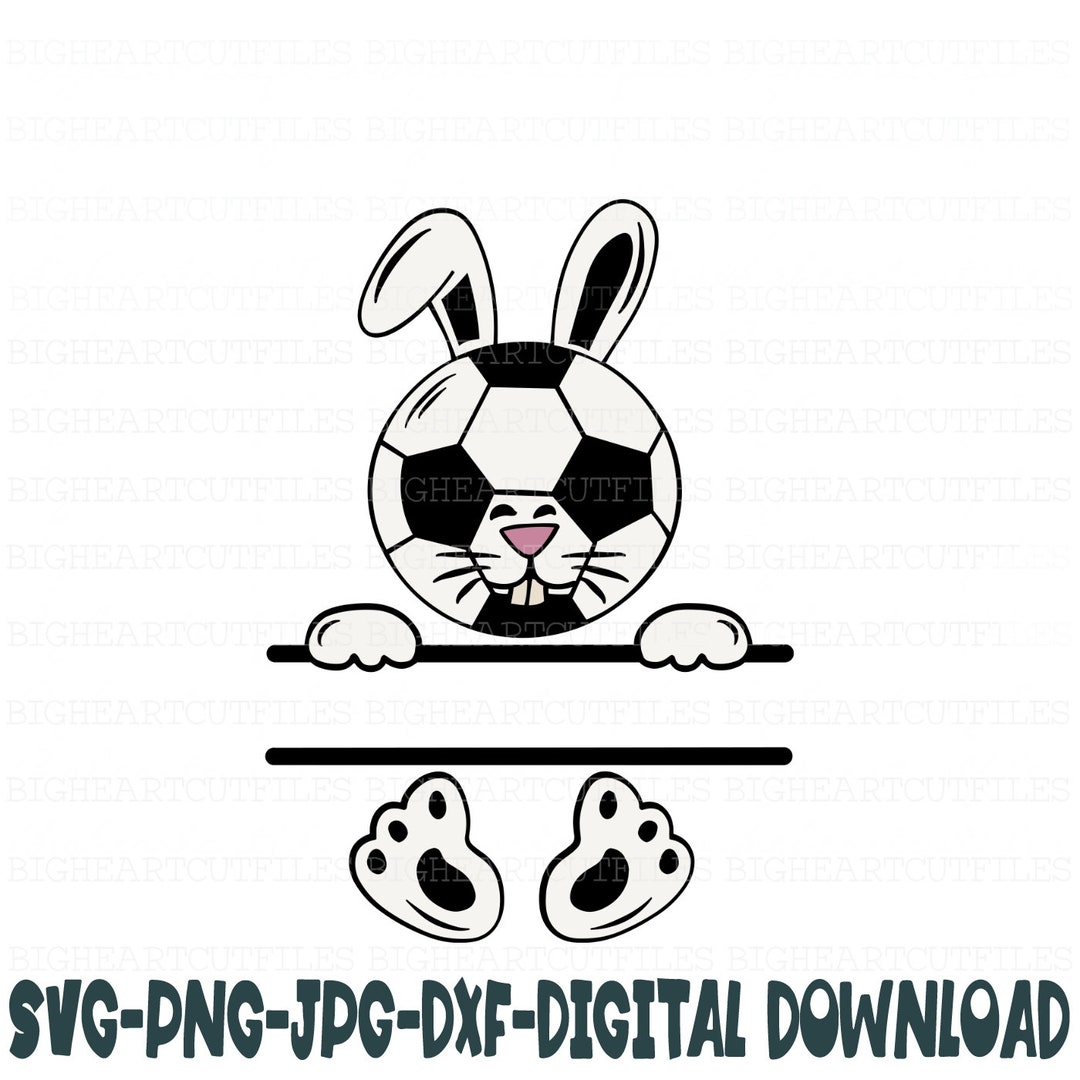 Soccer Bunny Svg, Png, Jpg, Dxf, Soccer Svg, Easter Bunny Svg, Easter ...