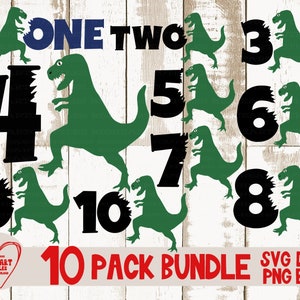 Dinosaur Svg Bundle, Birthday Svg Bundle, Birthday Clipart, Dinosaur ...