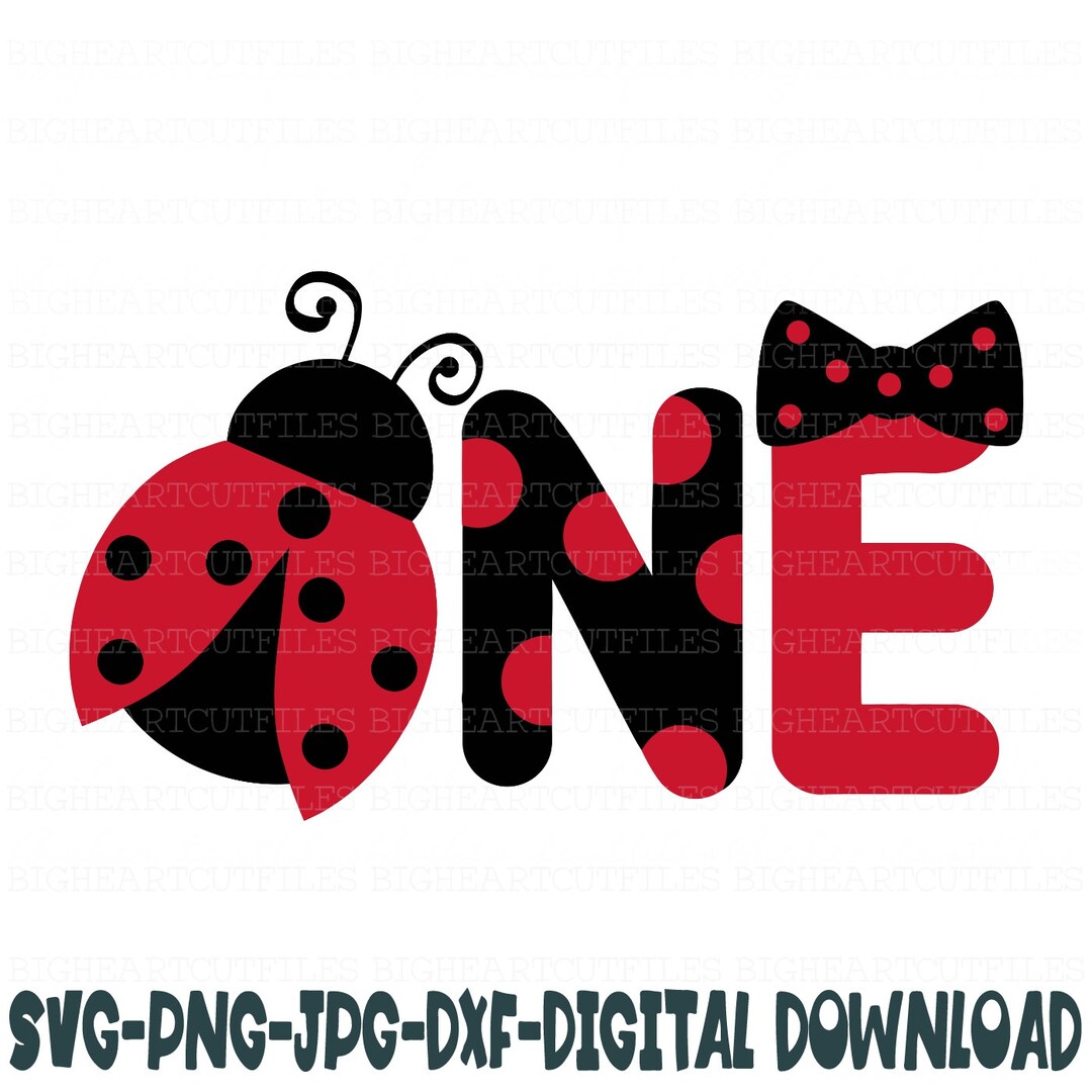 Ladybug 1st Birthday Girl Svg, Png, Jpg, Dxf, One Ladybug Birthday Girl ...