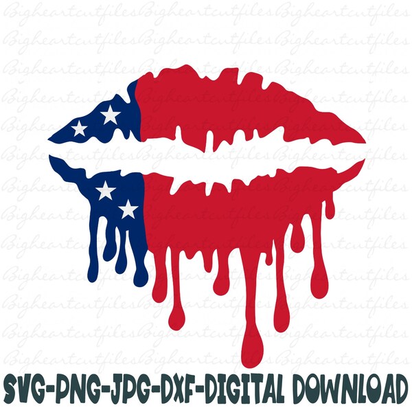Drip Lips Svg - Etsy