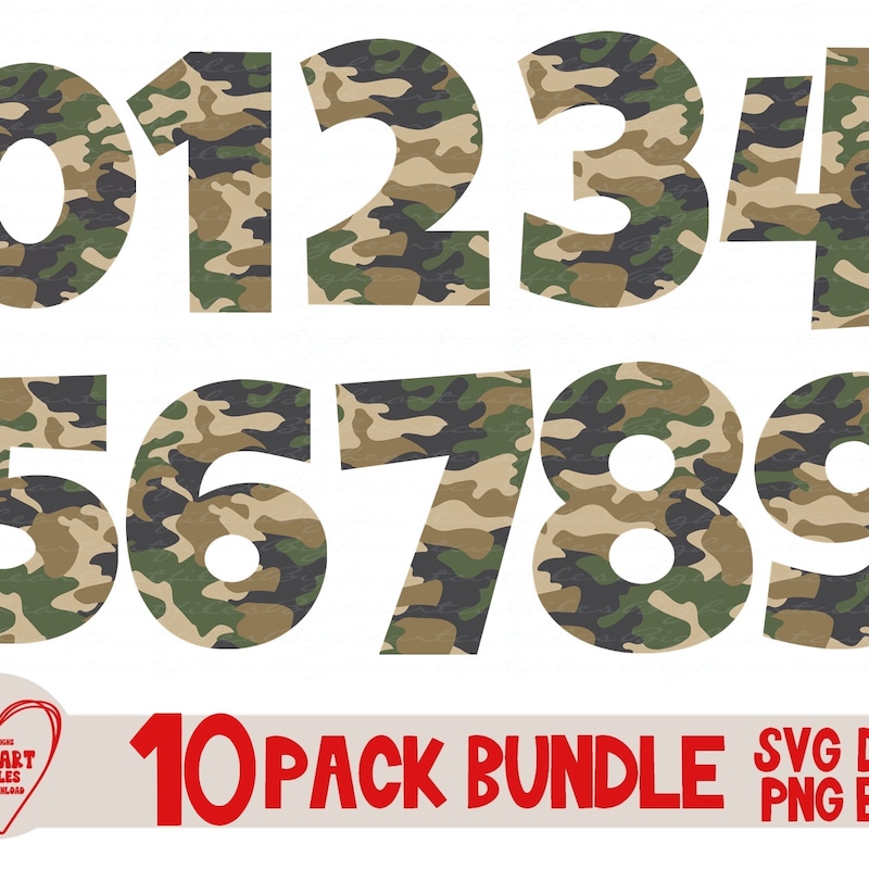 Layered Numbers Svg - Etsy