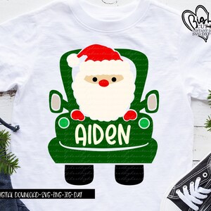 Christmas Truck Svg, Png, Jpg, Dxf, Santa Svg, Christmas Truck With ...