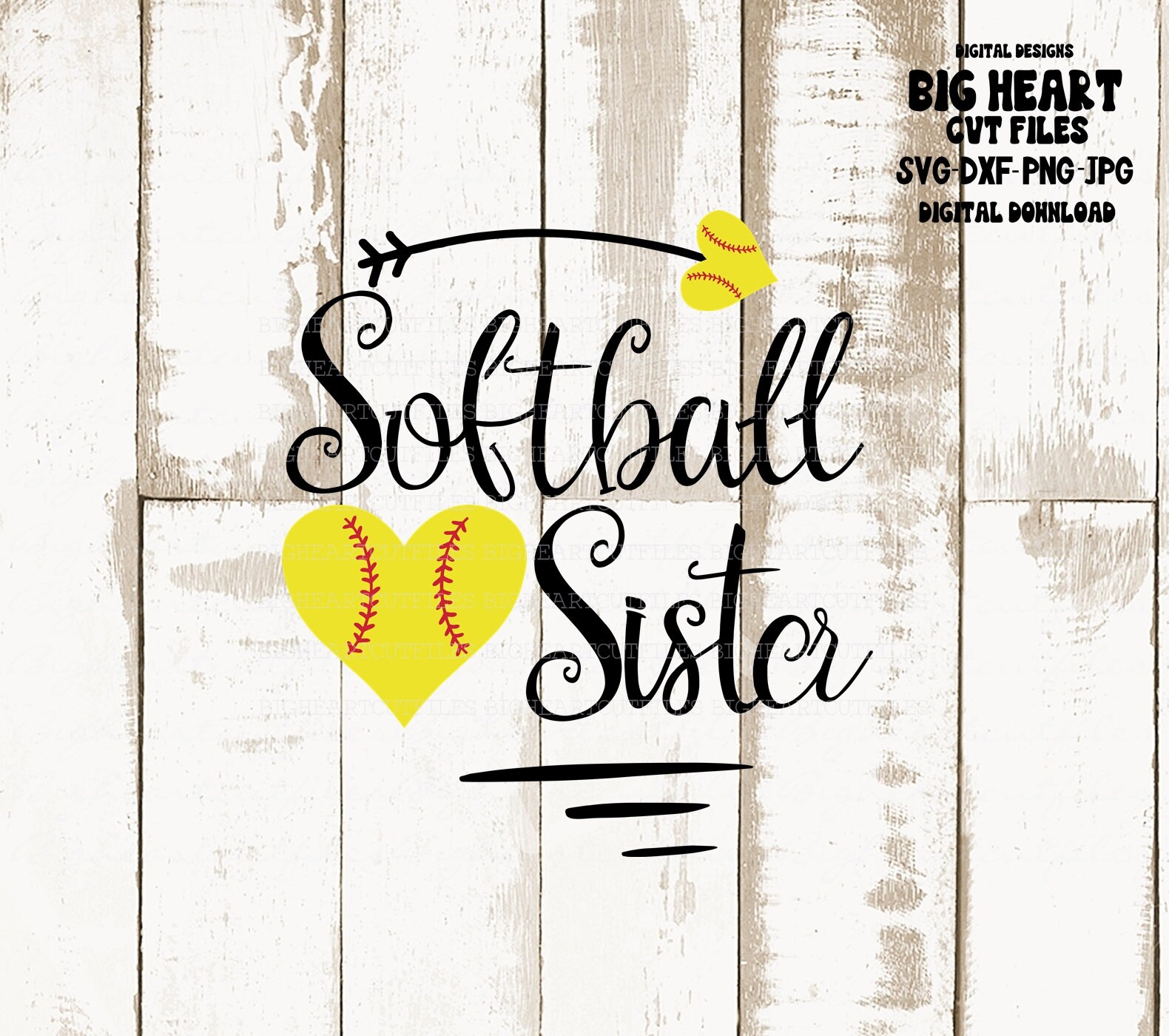 Softball Svg Softball Sister Svg Png Dxf Softball Etsy