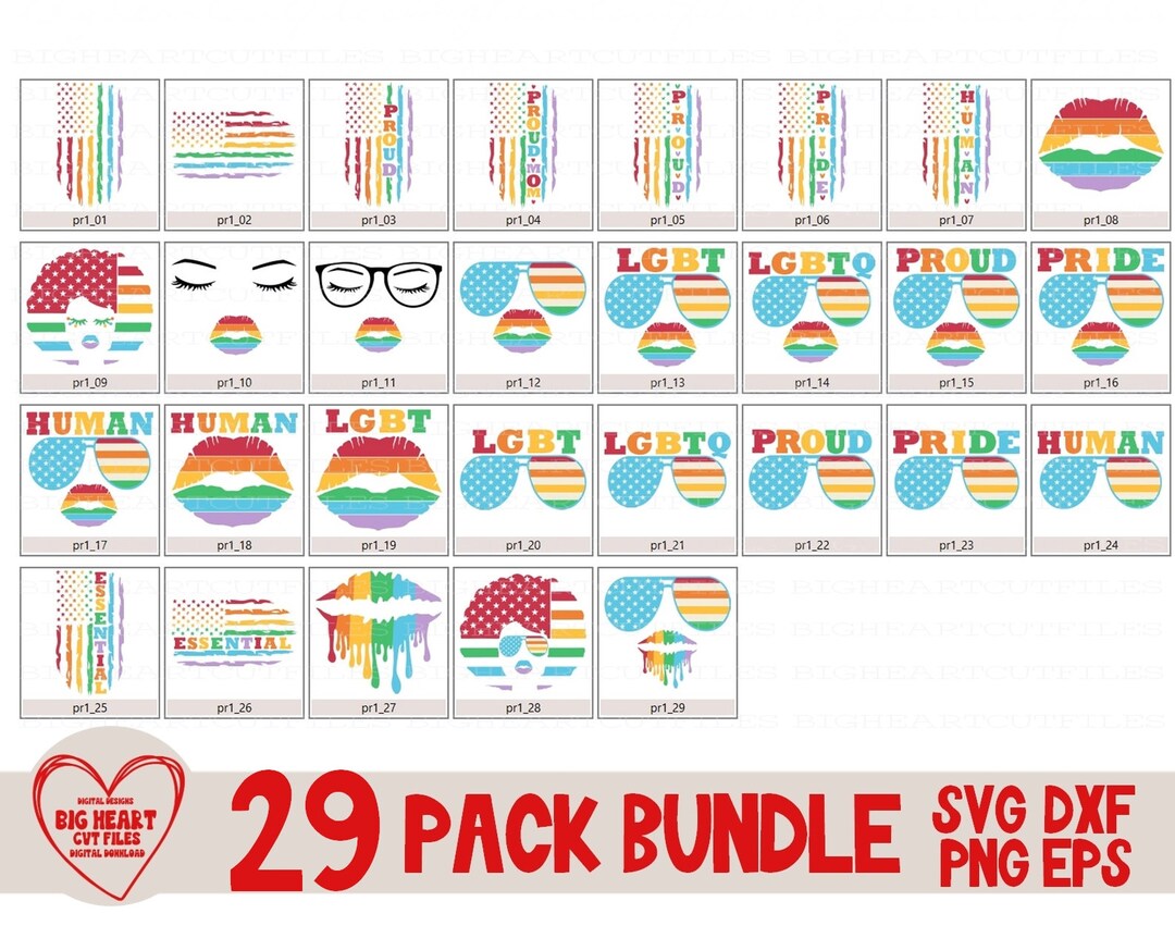 Pride Svg Bundle, Pride Svg, Png, Dxf, Eps, Gay Pride Svg Bundle, Pride ...