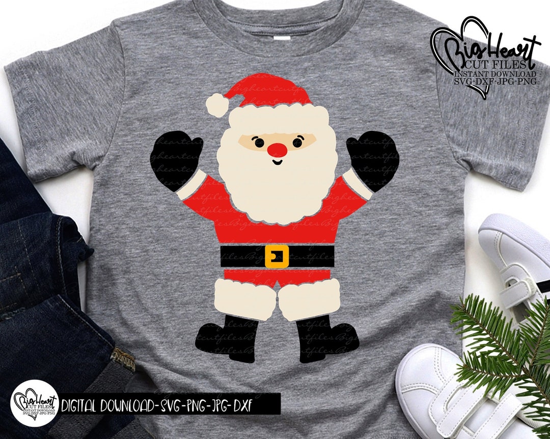 Santa Svg, Png, Jpg, Dxf, Cute Santa Claus Svg, Santa Cut File, Kids ...